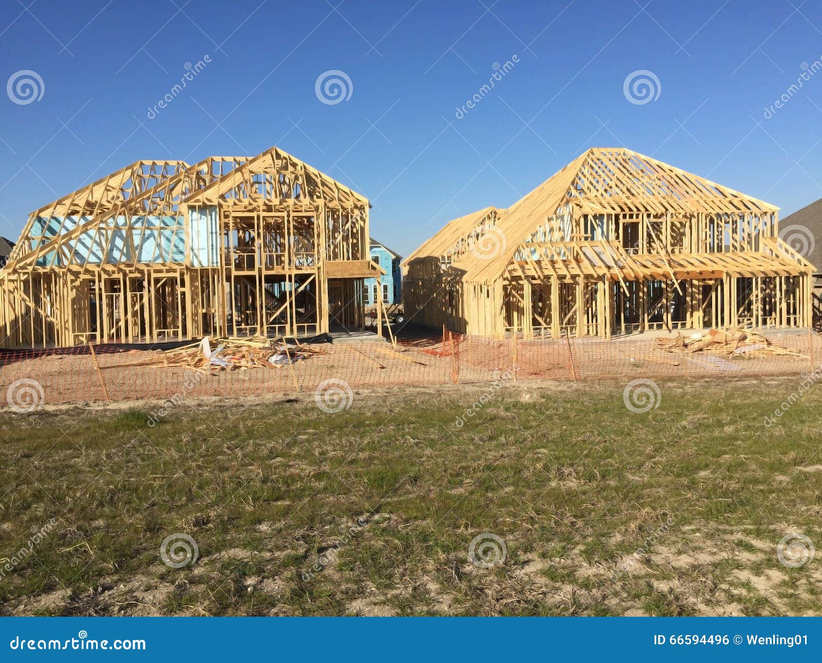 New House Construction Sites in Community Editorial Photo - Image of ...
