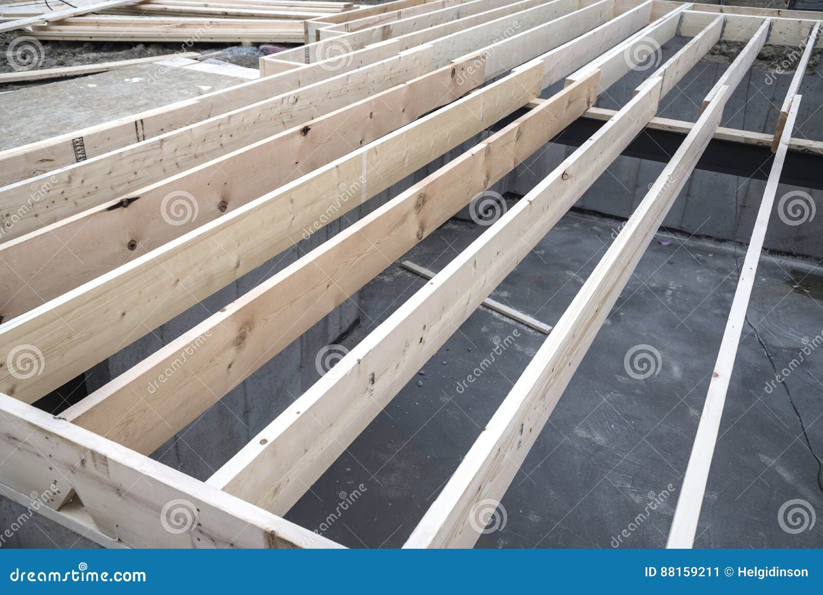 New house floor joist stock image. Image of materials - 88159211