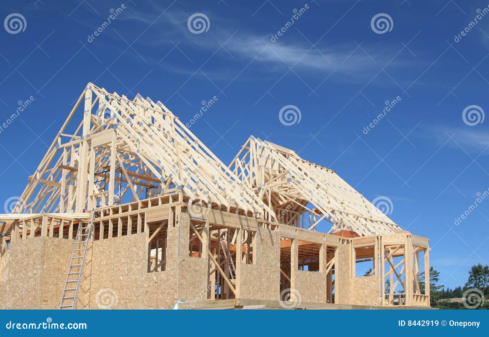 New House Frame stock image. Image of dwelling, post, residential - 8442919