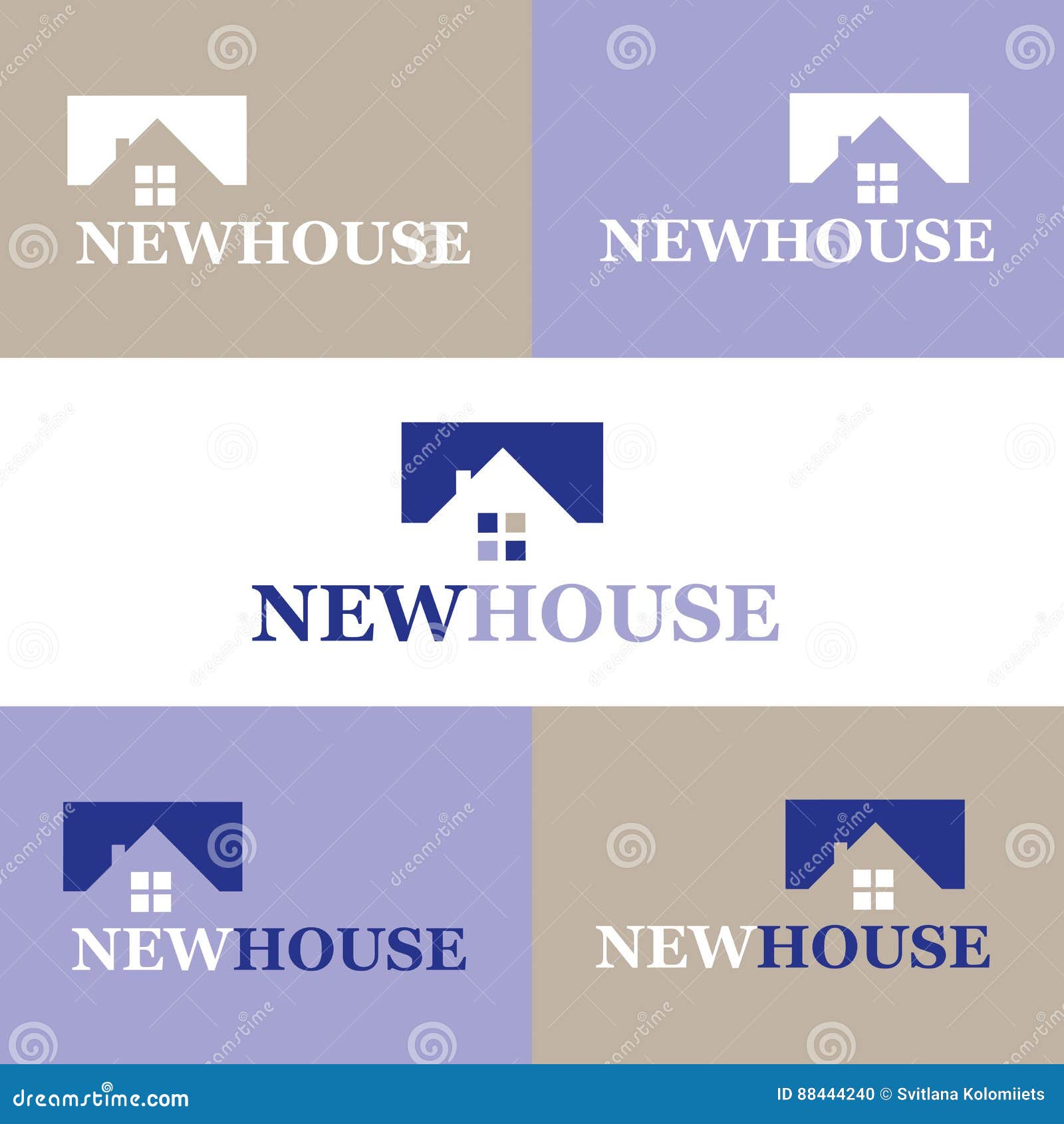 New House Logo, Vector Illustration. Stock Vector - Illustration of ...