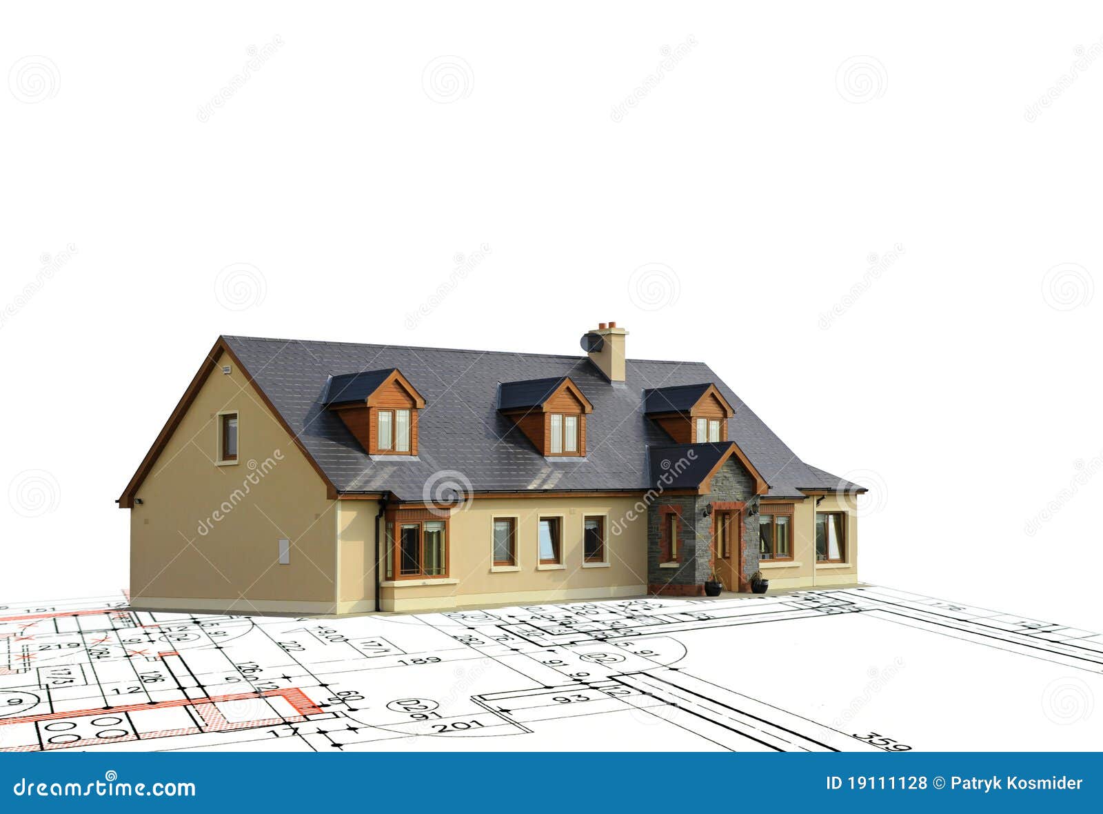 New house project stock photo. Image of generated, architecture - 19111128