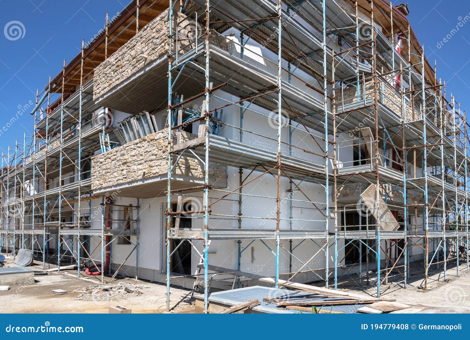 New house under construct stock photo. Image of housing - 194779408