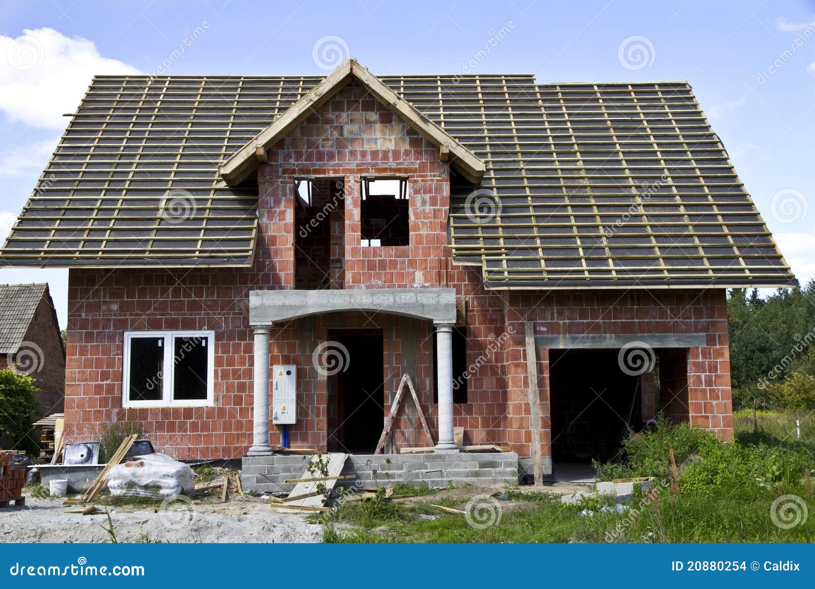 New House Under Construction Stock Photo - Image of improvement ...