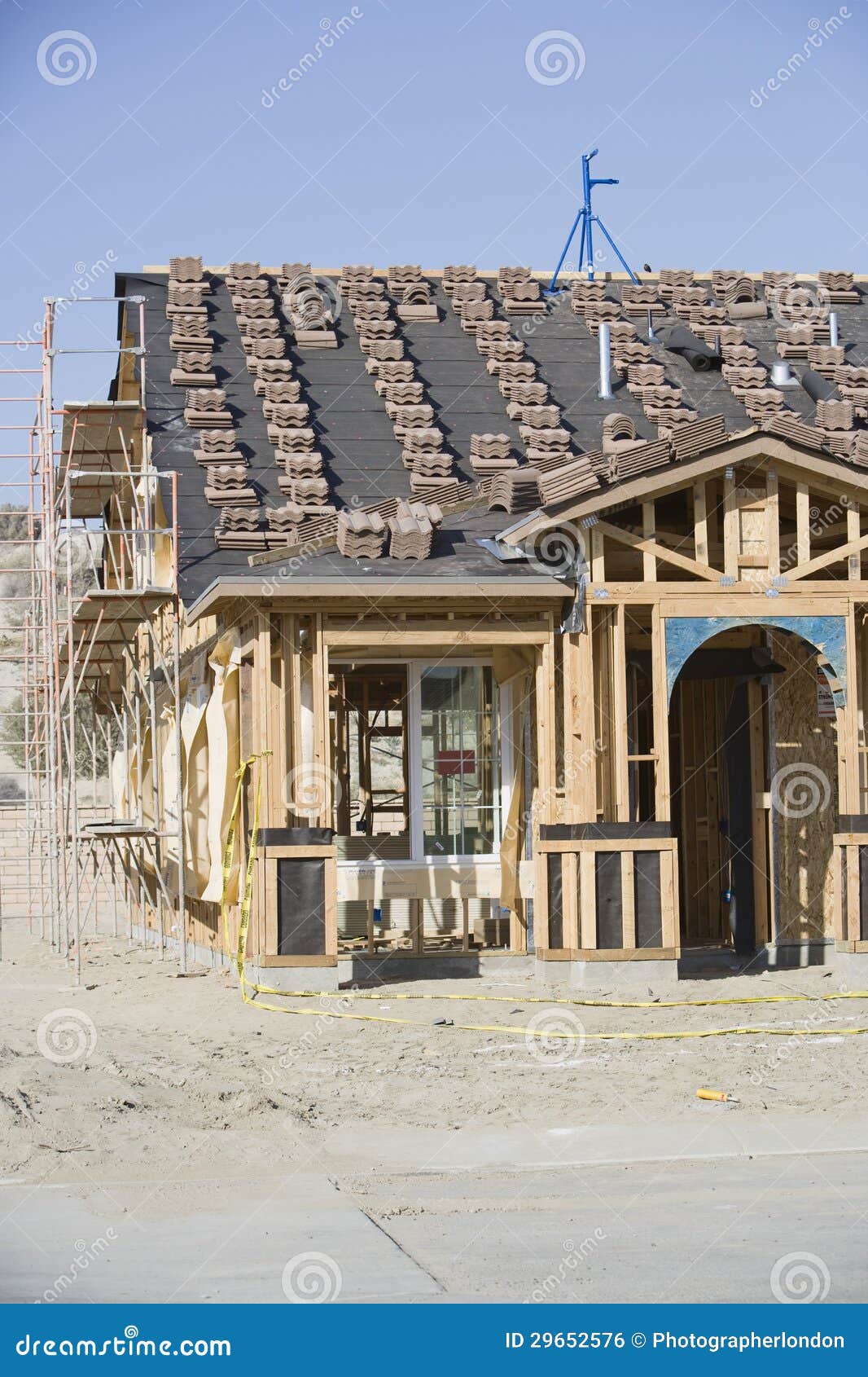 New House Under Construction Stock Photo - Image of architectural, home ...