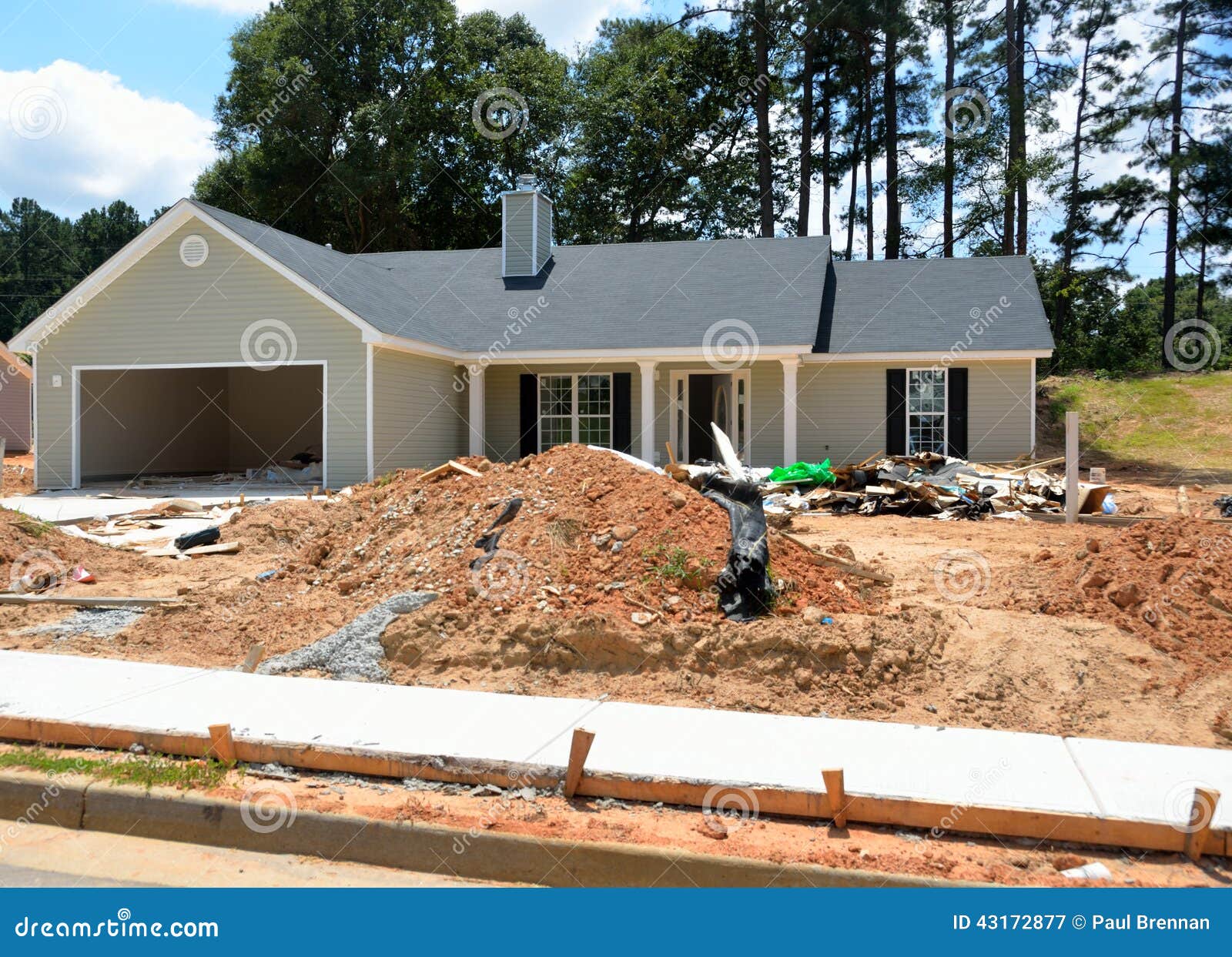 New House Under Construction Stock Image - Image of georgia, house ...