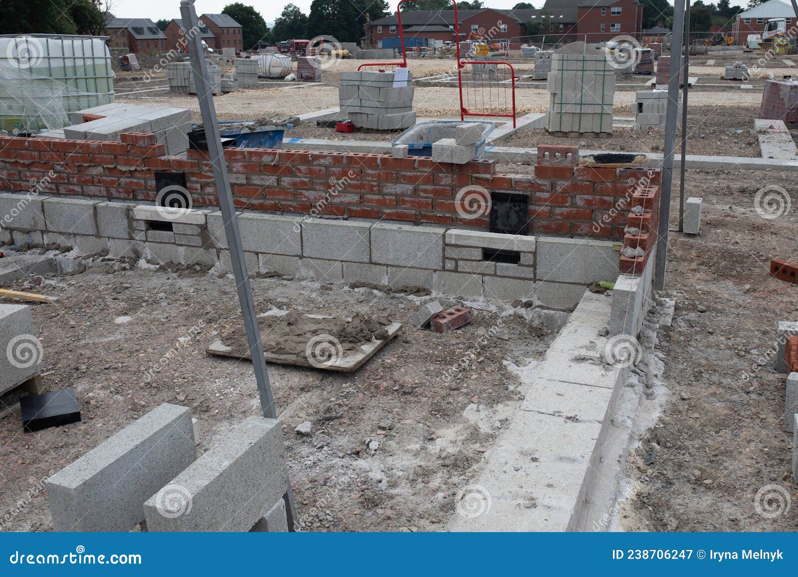 New House Under Construction on Residential Housing Development ...