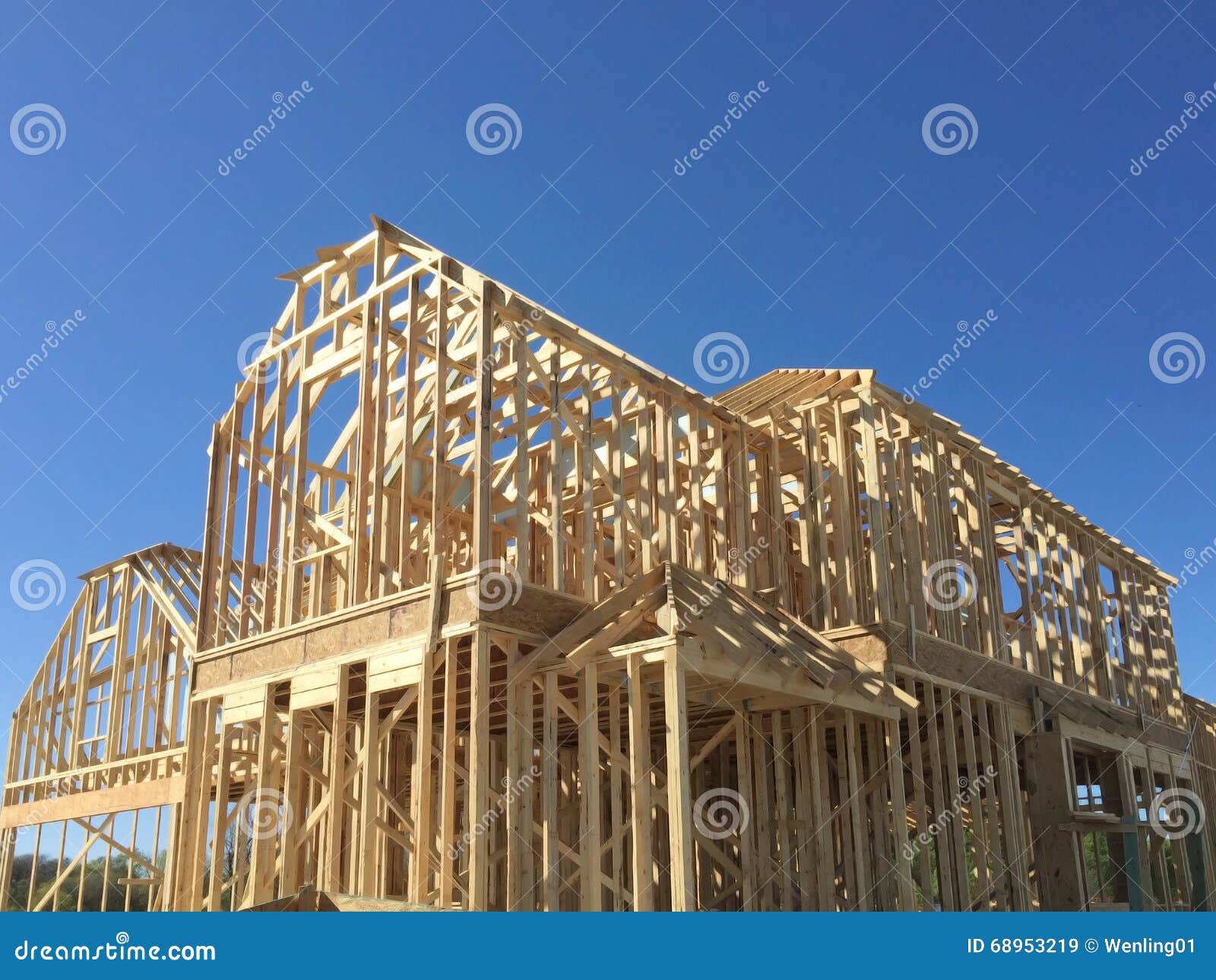 New House Under Construction Stock Image - Image of floor, neighborhood ...