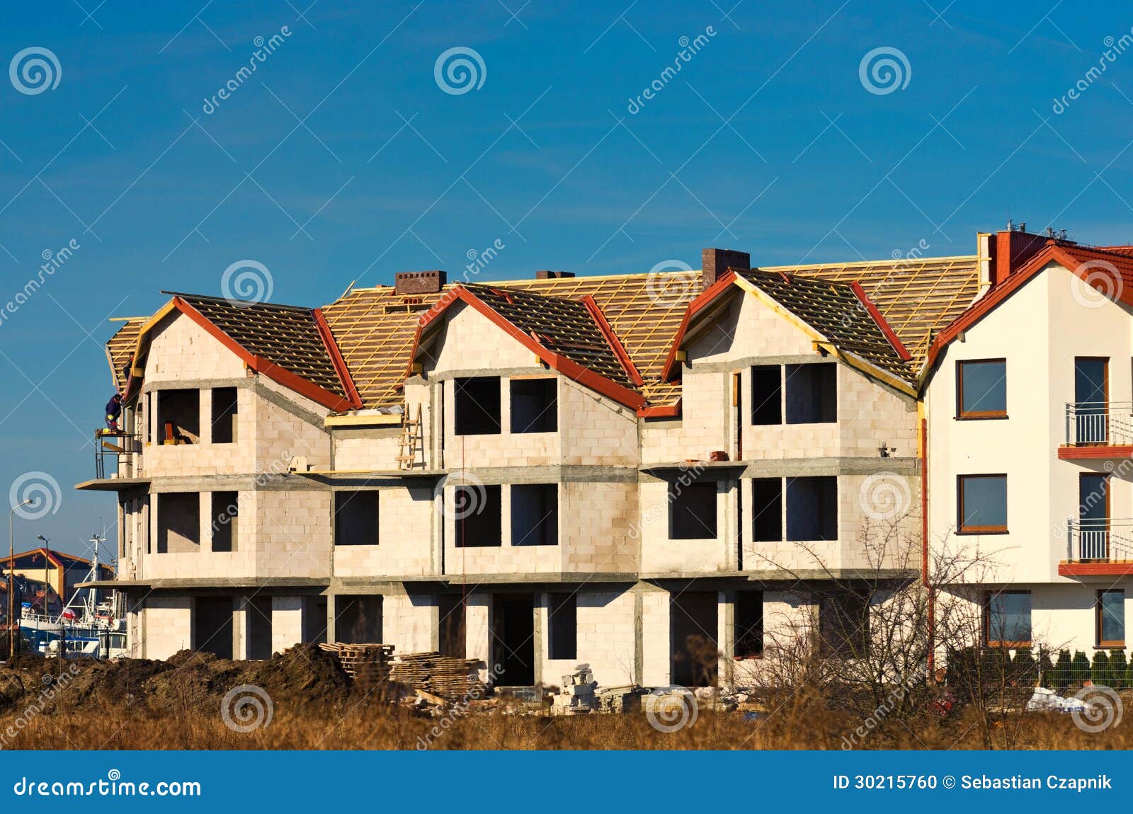 New houses development stock photo. Image of residence - 30215760