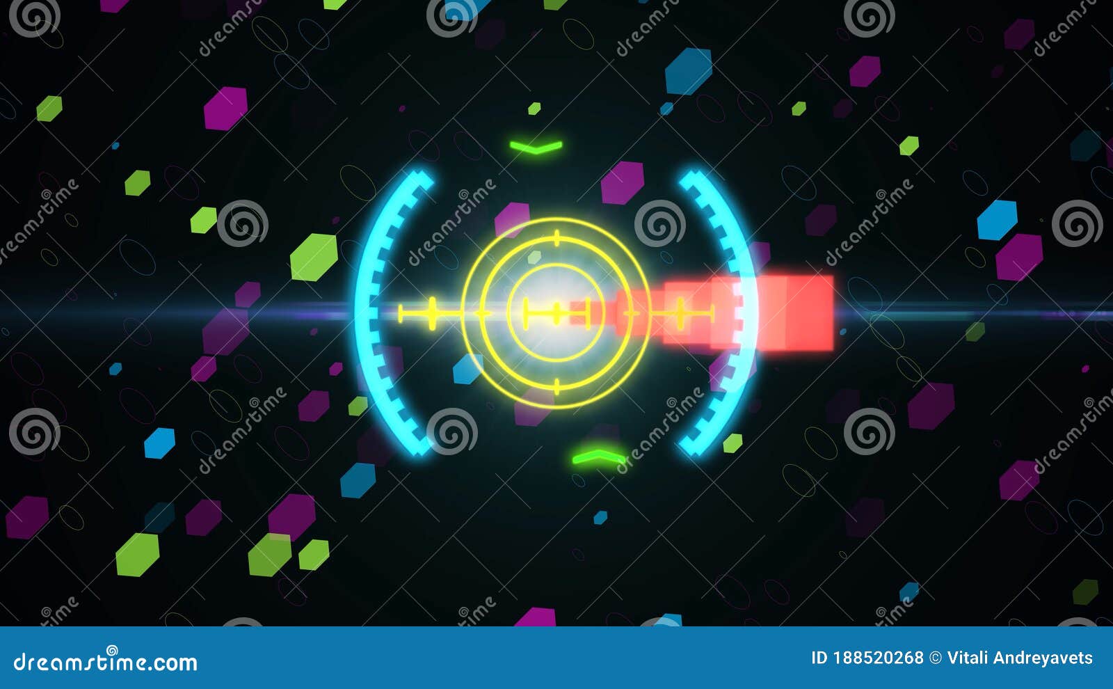 New HUD Elements with Highlights. Sight Mode. Stock Illustration ...