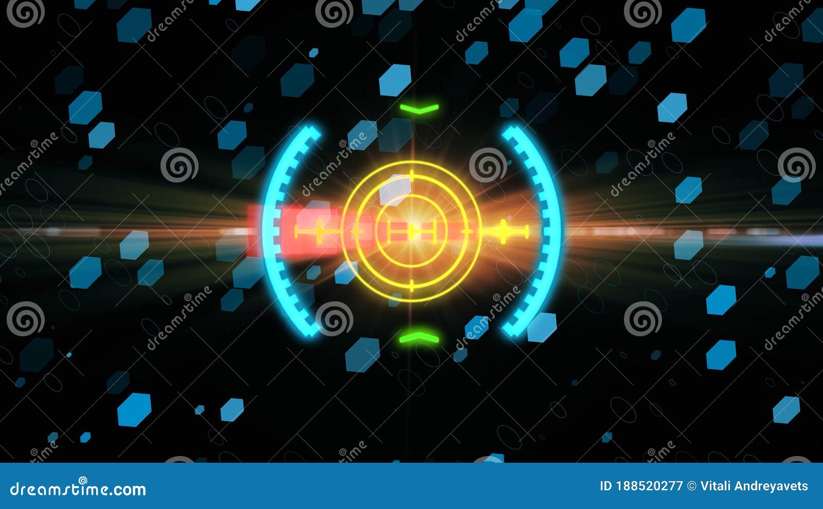 New HUD Elements with Highlights. Sight Mode. Stock Illustration ...