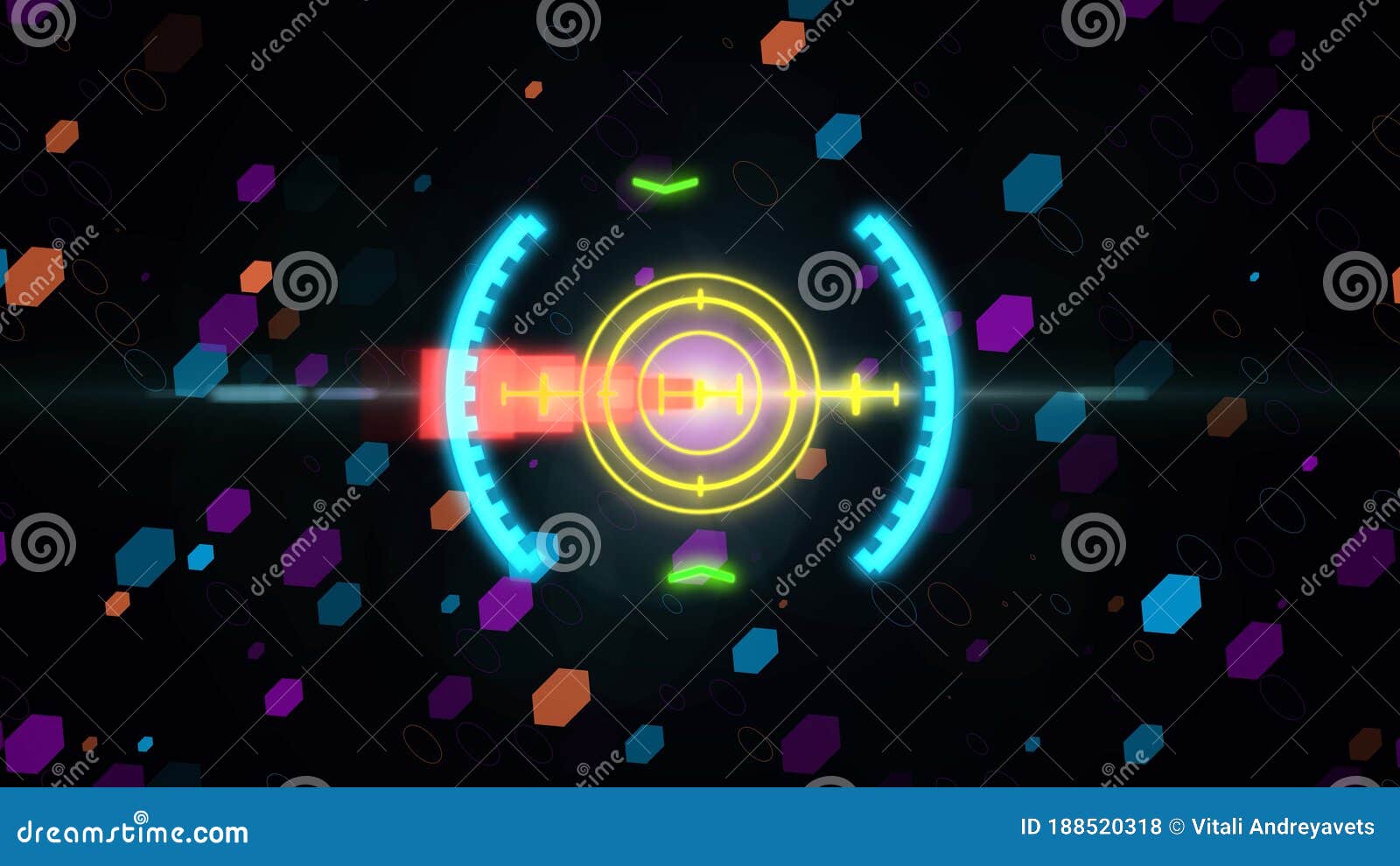 New HUD Elements with Highlights. Sight Mode. Stock Illustration ...