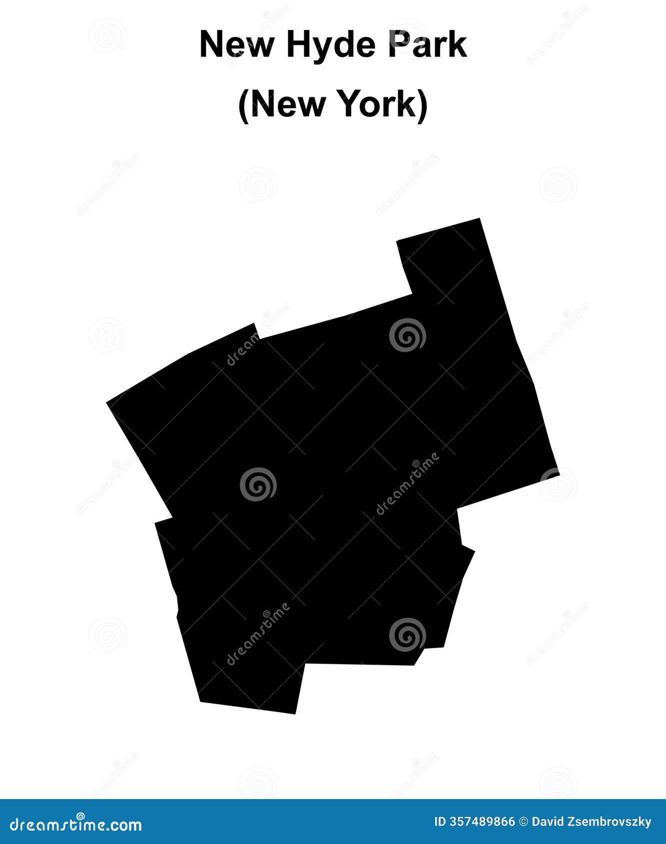 New Hyde Park Outline Map Vector Illustration | CartoonDealer.com ...