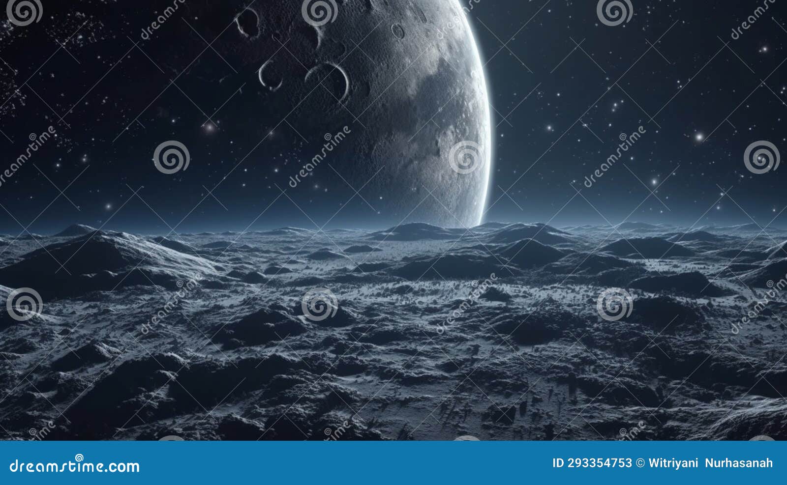 New Ice Age and Earth Covered with Snow. Generative AI Stock ...