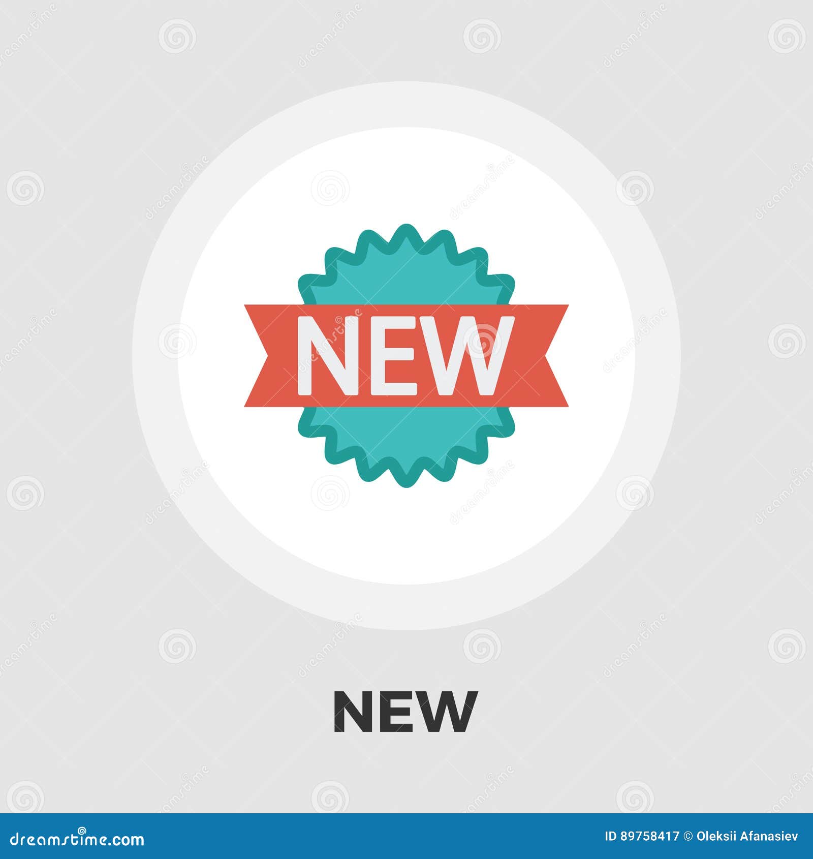 New icon flat stock vector. Illustration of retro, choice - 89758417