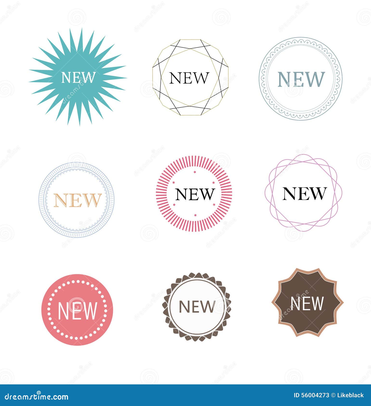 NEW ICON VECTOR stock vector. Illustration of icons, stickers - 56004273