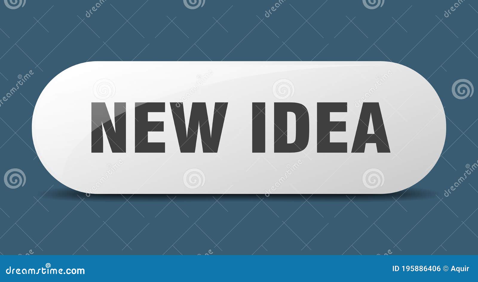 New Idea Button. Sticker. Banner. Rounded Glass Sign Stock Vector ...
