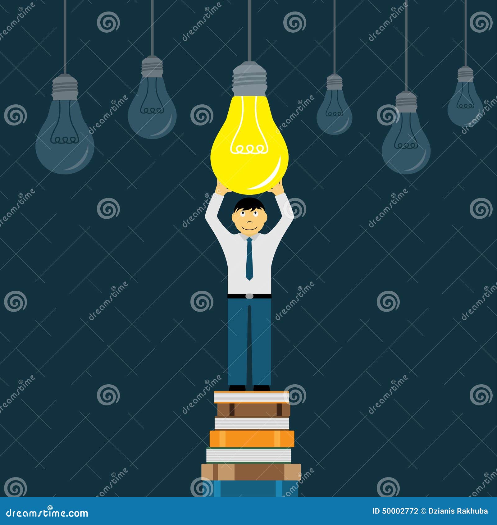 New idea concept stock vector. Illustration of male, lamp - 50002772