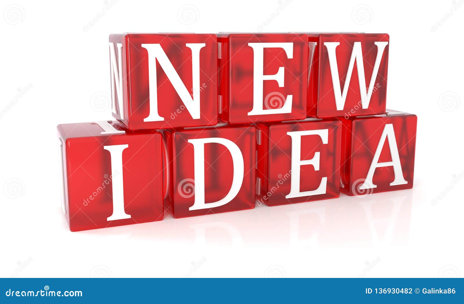 New Idea Cube Text on White Background Stock Illustration ...