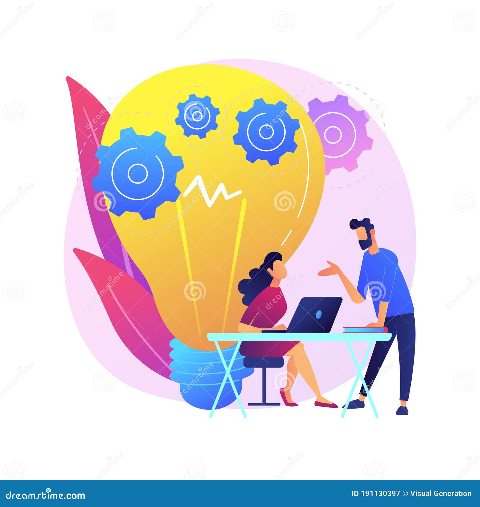 New Idea Engineering Vector Concept Metaphor Stock Vector - Illustration of lightbulb ...