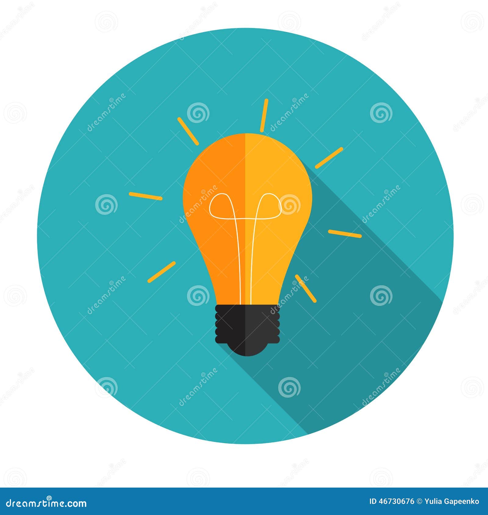 New Idea Flat Concept Vector Illustration Stock Vector - Illustration ...