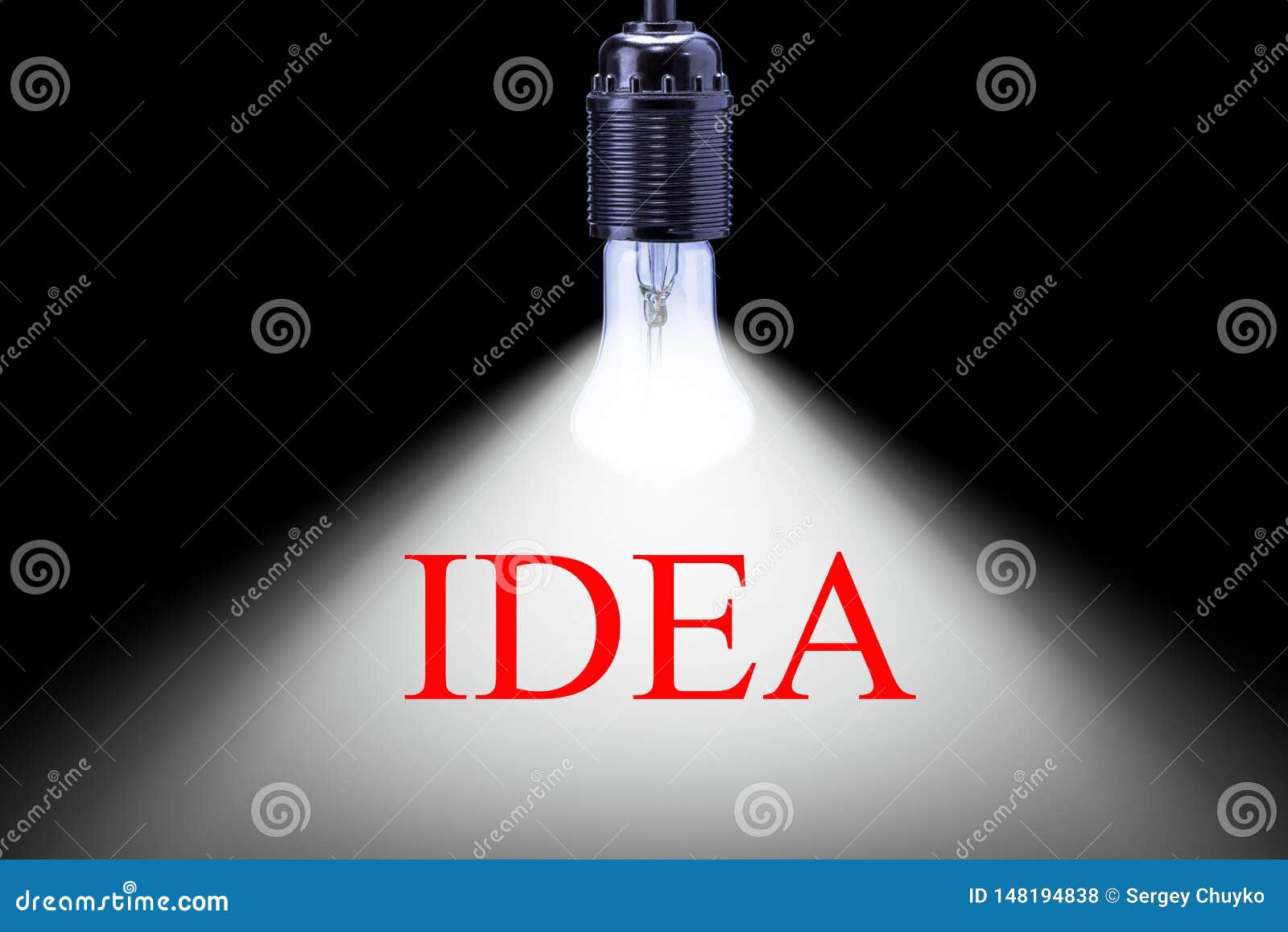 New Idea and Innovation Concept Stock Photo - Image of glowing, black ...