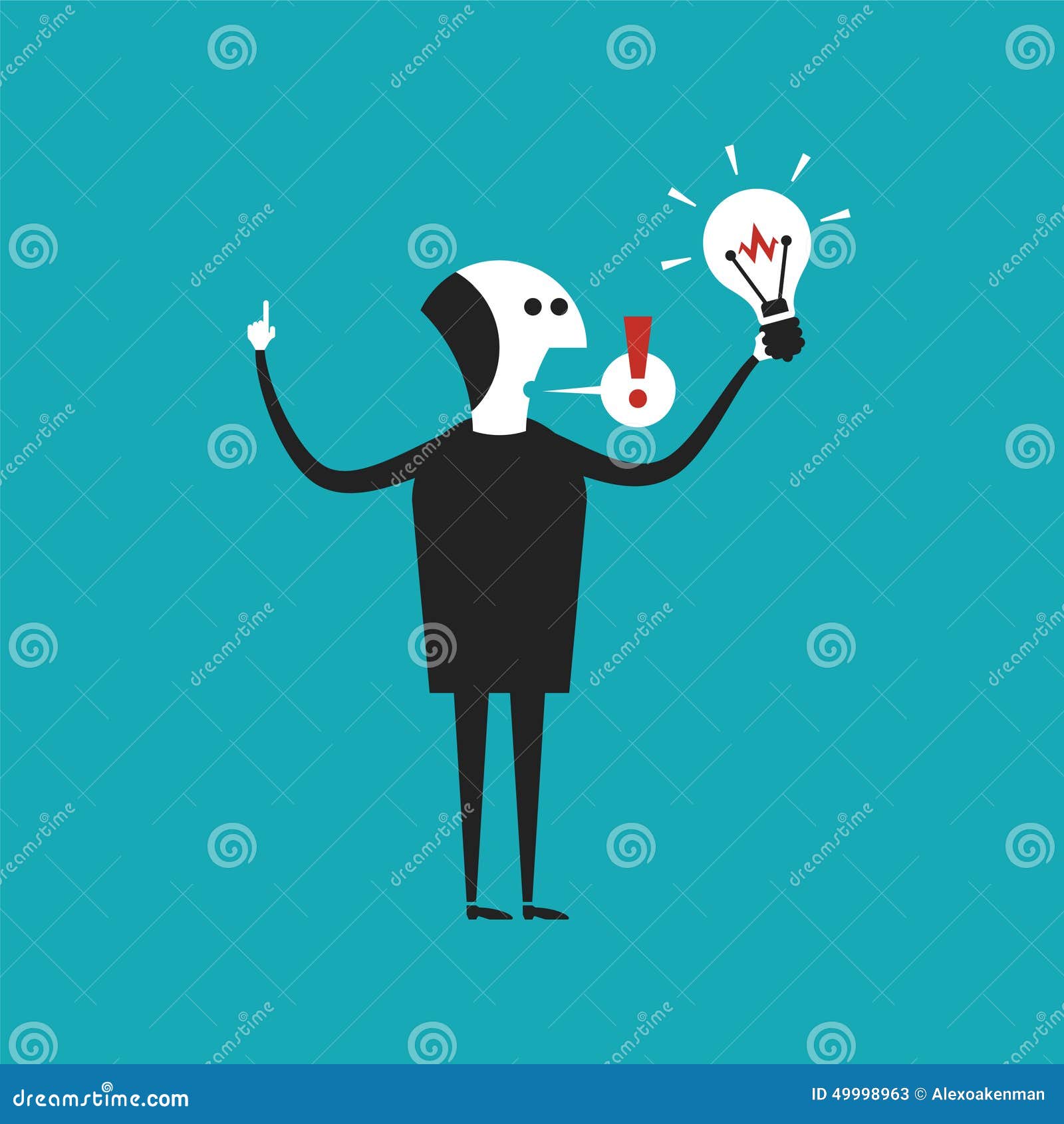 New Idea Vector Concept in Flat Cartoon Style Stock Vector ...