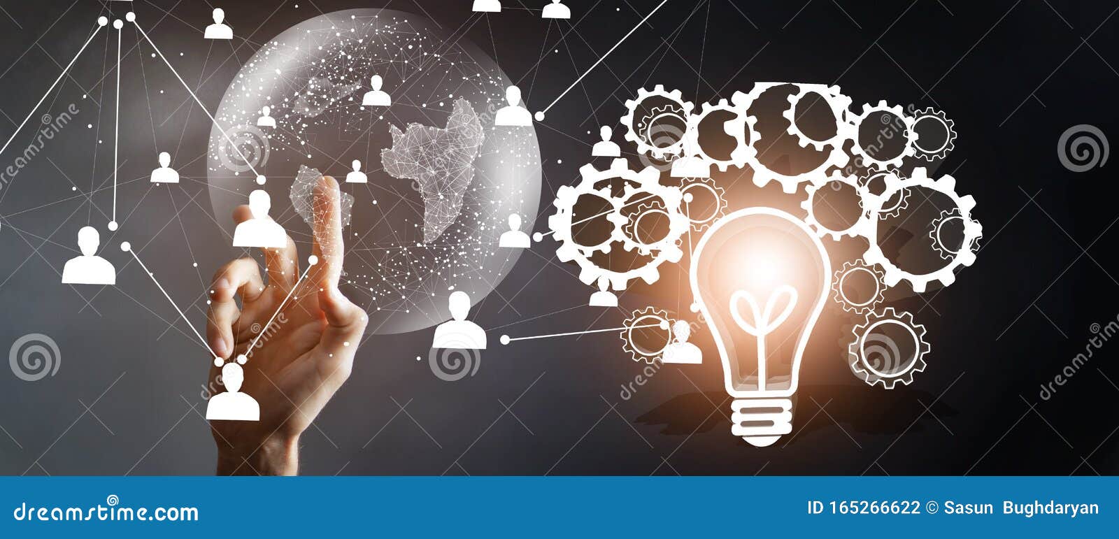 New Ideas with Innovative Technology Stock Photo - Image of drawing ...