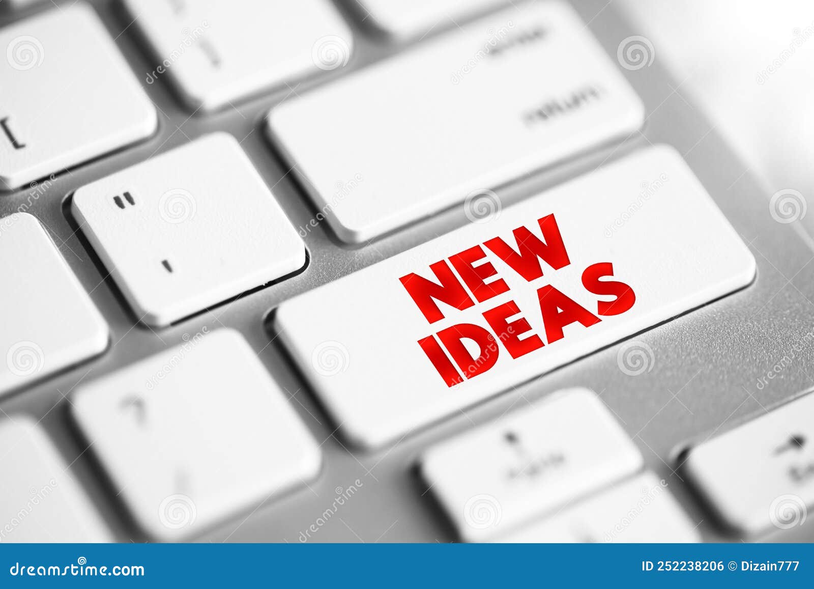New Ideas Text Button on Keyboard, Concept Background Stock Photo ...