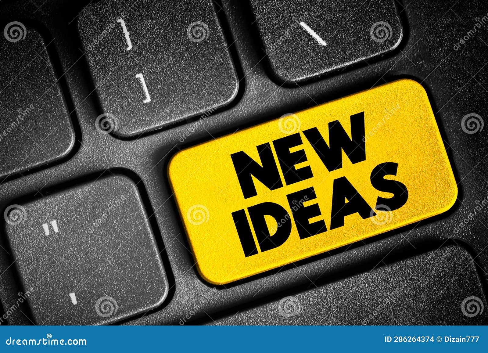 New Ideas Text Button on Keyboard, Concept Background Stock Photo ...