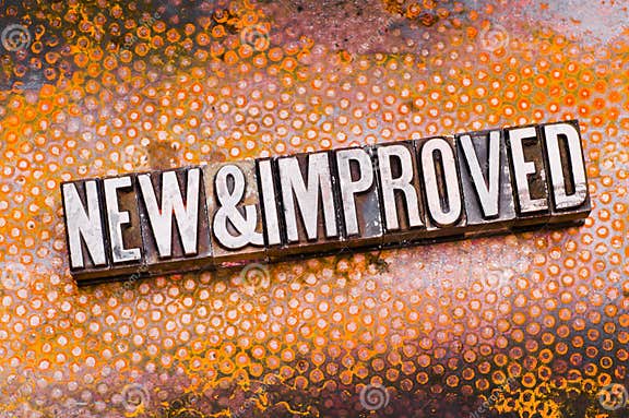 New & Improved stock image. Image of business, letterpress - 22598443