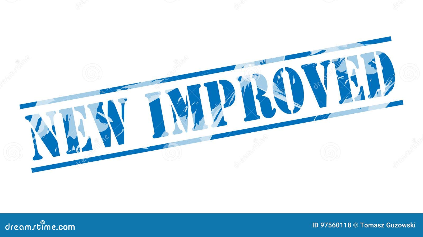 New improved blue stamp stock illustration. Illustration of texture ...