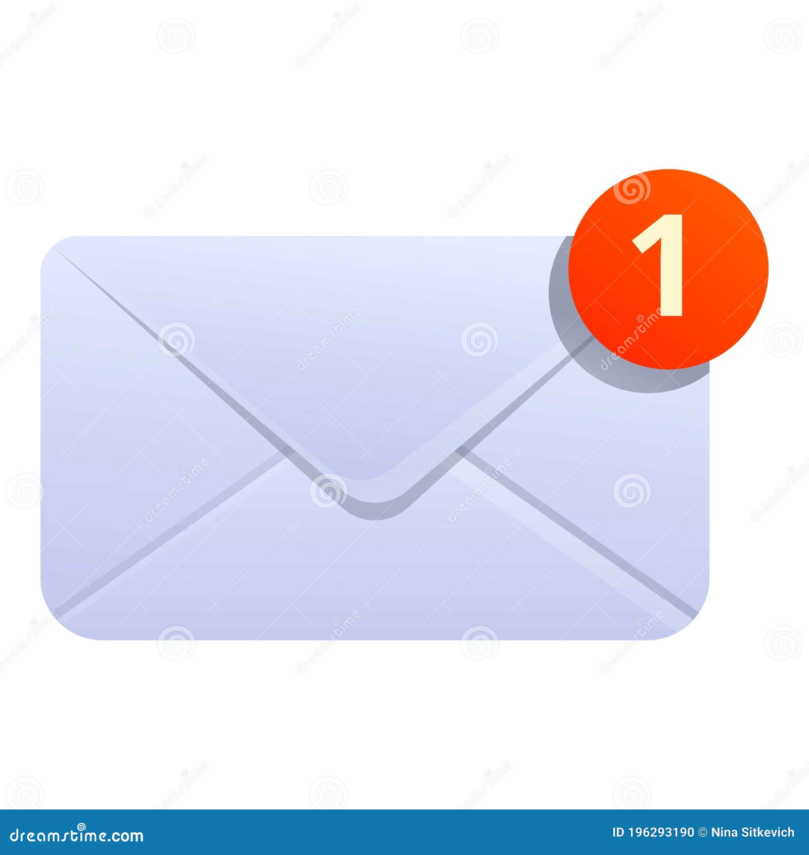 New Inbox Envelope Icon, Cartoon Style Stock Vector - Illustration of ...