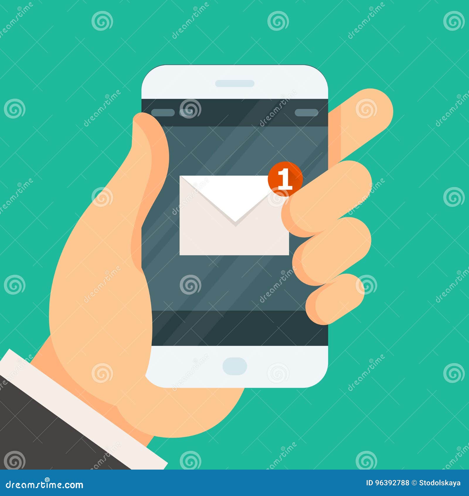 Incoming Message Envelope Icon Design. Email Received Icon Design ...