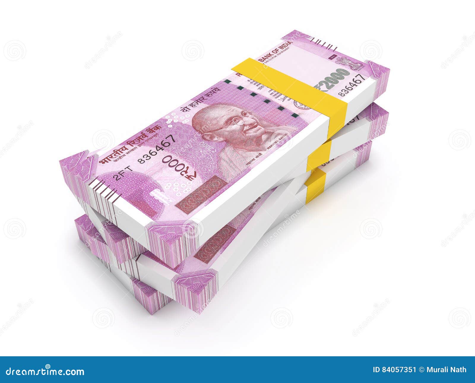 New Indian Currency 2000 Rupees Stock Illustration - Illustration of ...