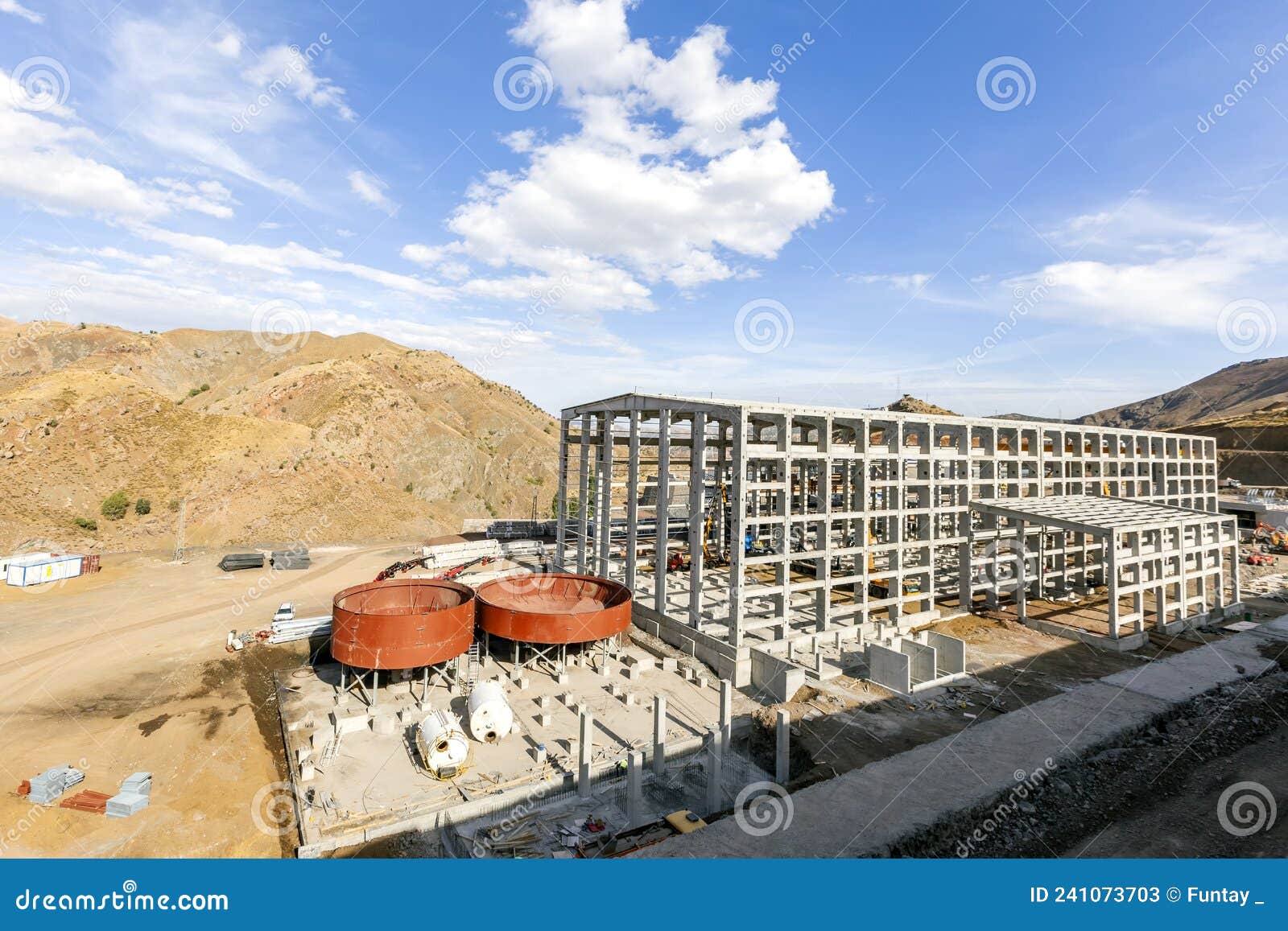 New Industrial Flotation Plant and Thickener Tanks (brown Tanks) for ...