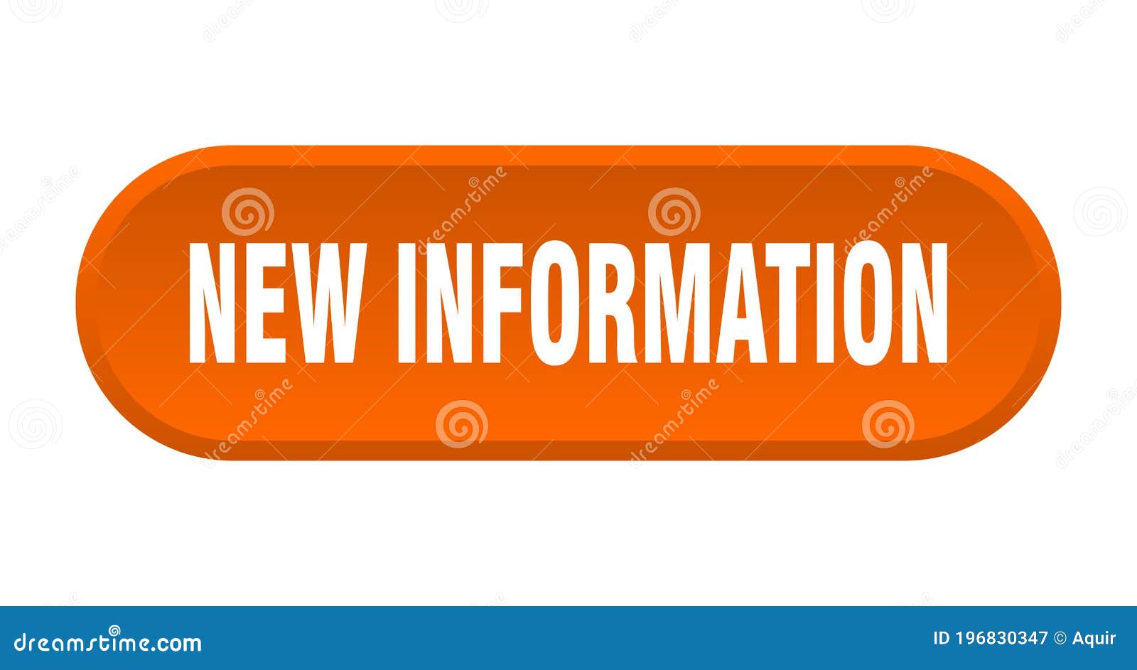 New Information Button. Rounded Sign on White Background Stock Vector ...