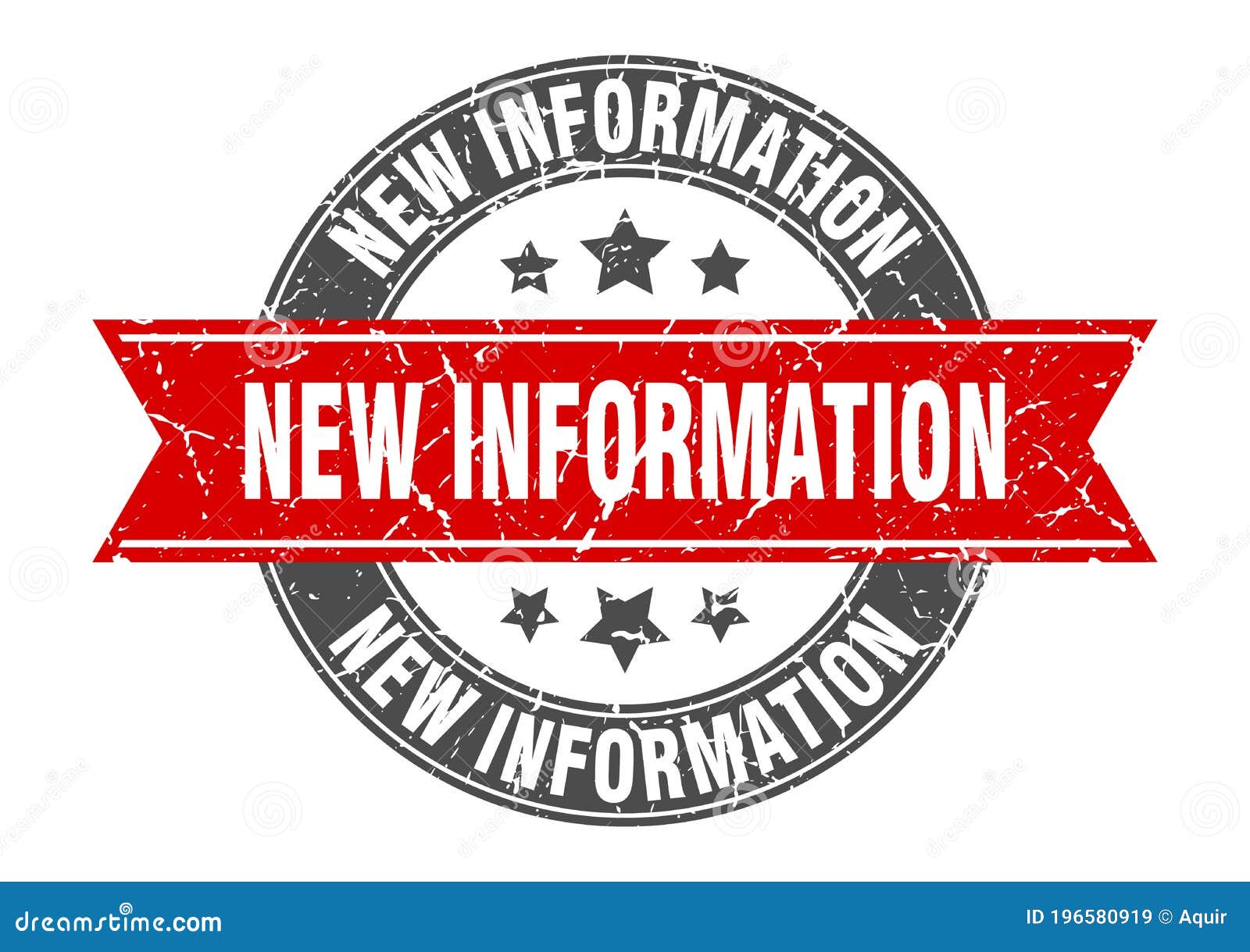 New Information Round Stamp with Ribbon. Label Sign Stock Vector ...