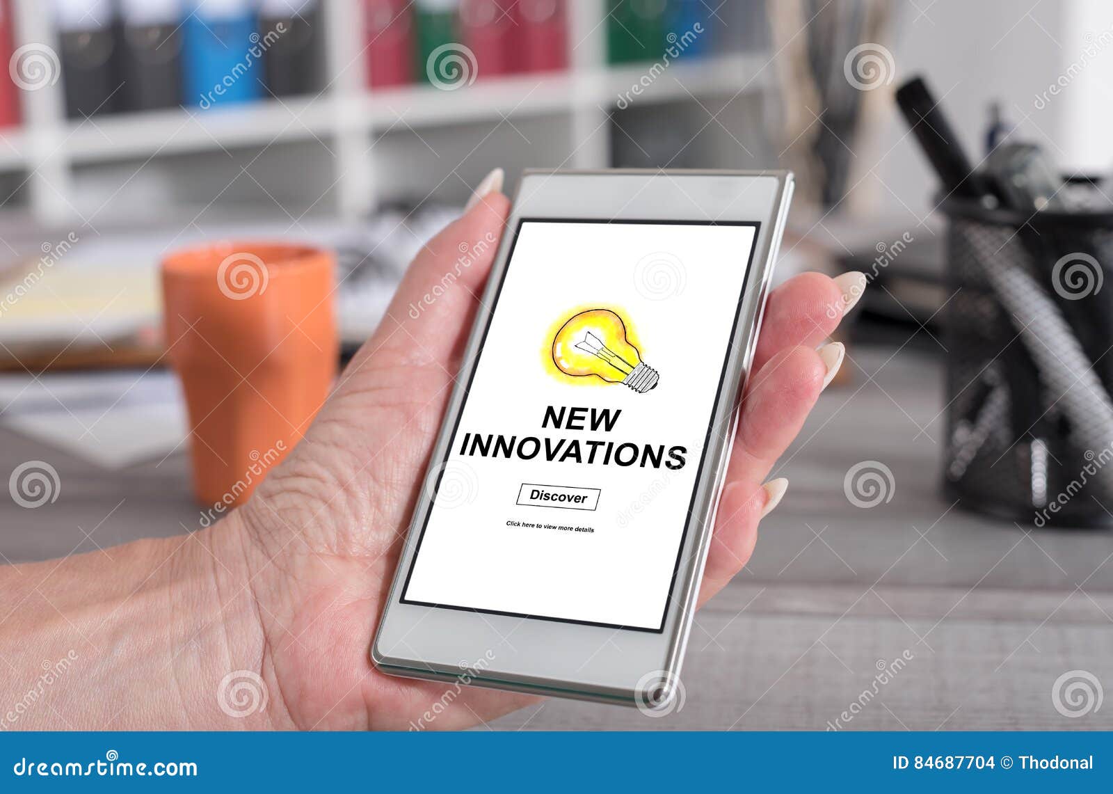 New Innovations Concept on a Smartphone Stock Photo - Image of ...