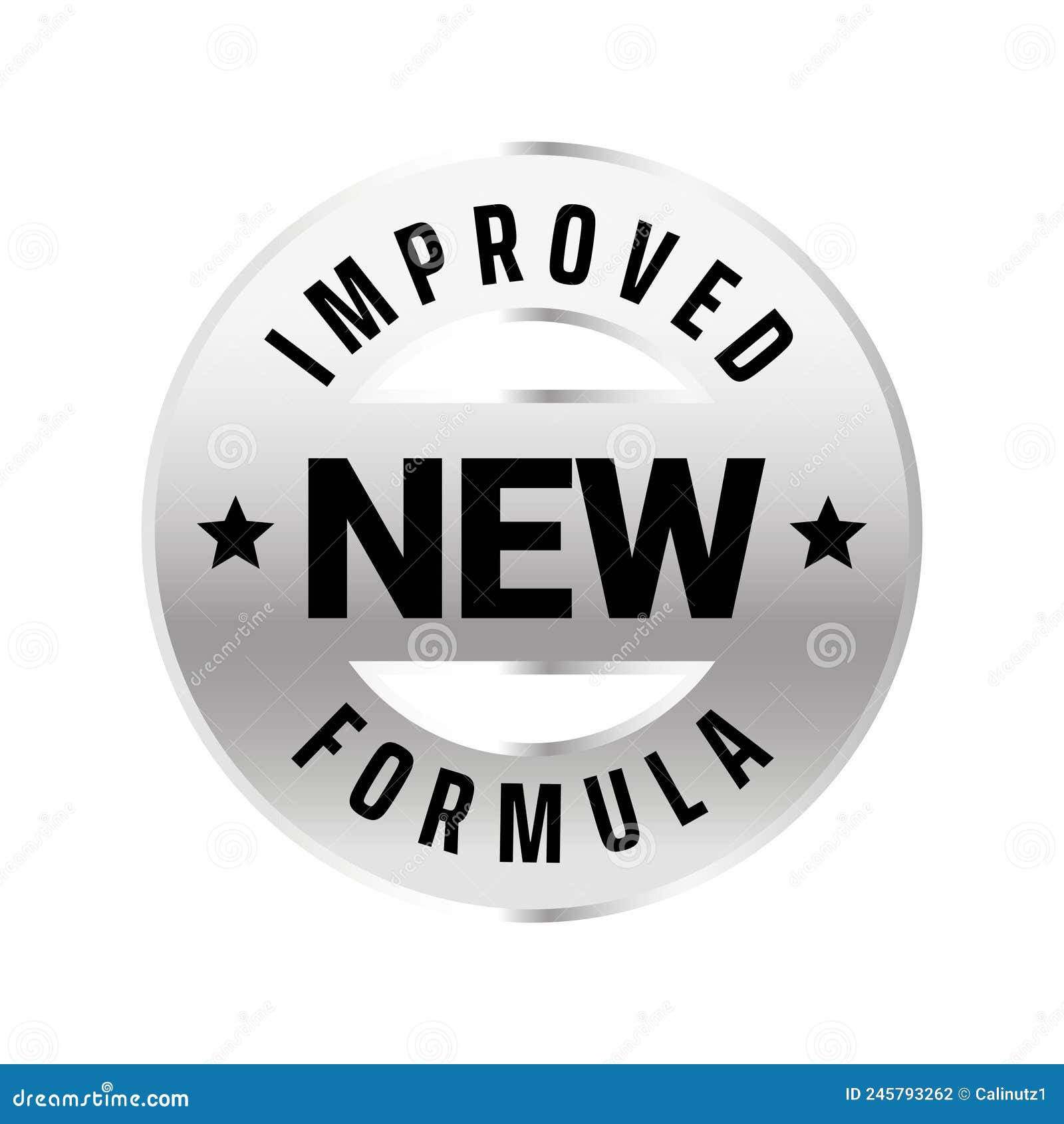 New Innovative and Improved Formula Product Label Packaging Vector Icon ...