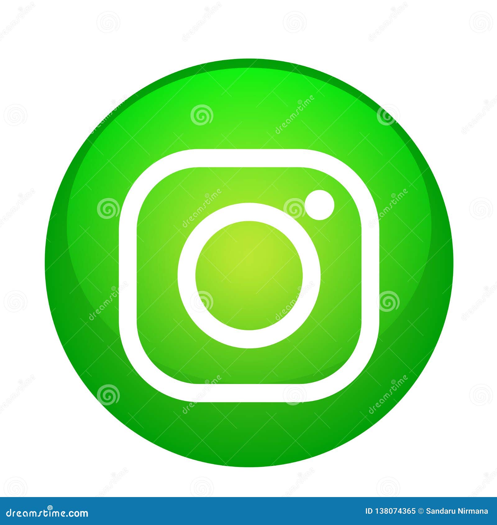 New Instagram Camera Logo Icon Vector in Green with Modern Gradient ...