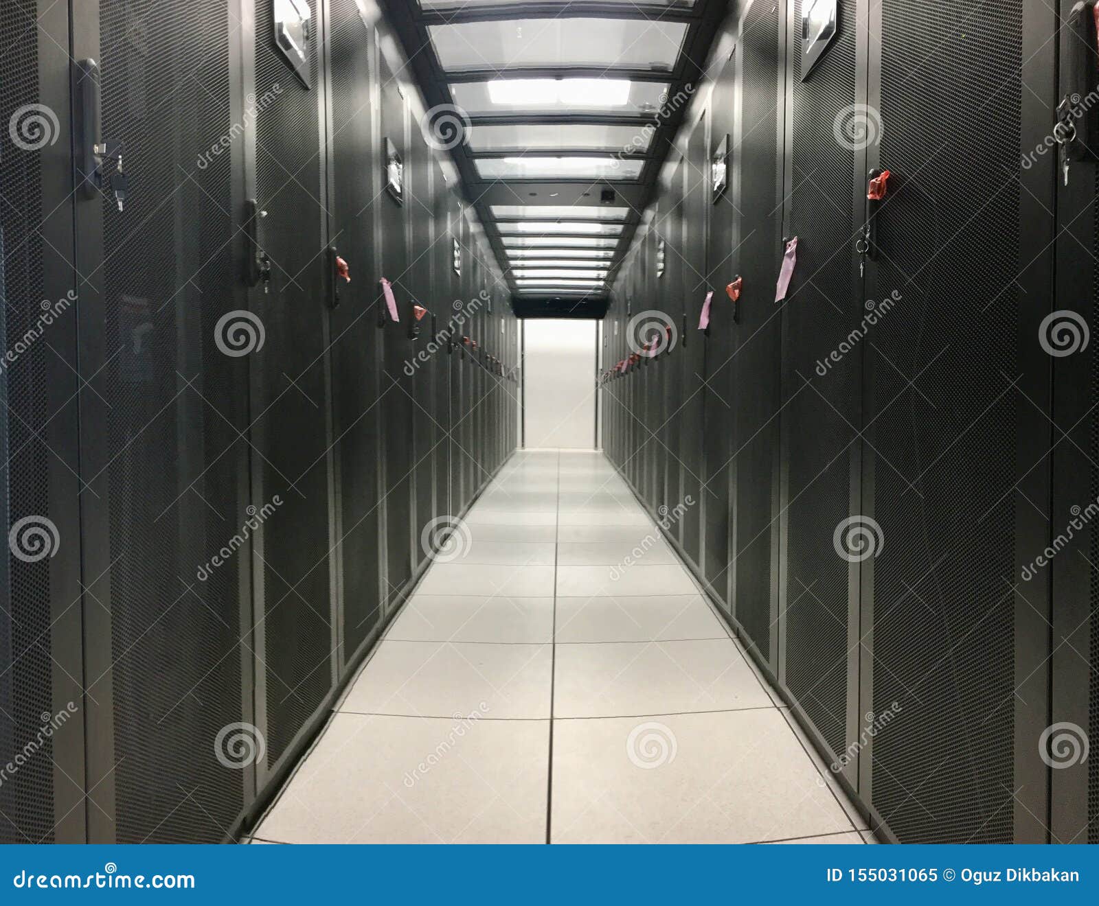 Modern Efficient Cold Aisle Data Center Room Stock Image - Image of ...
