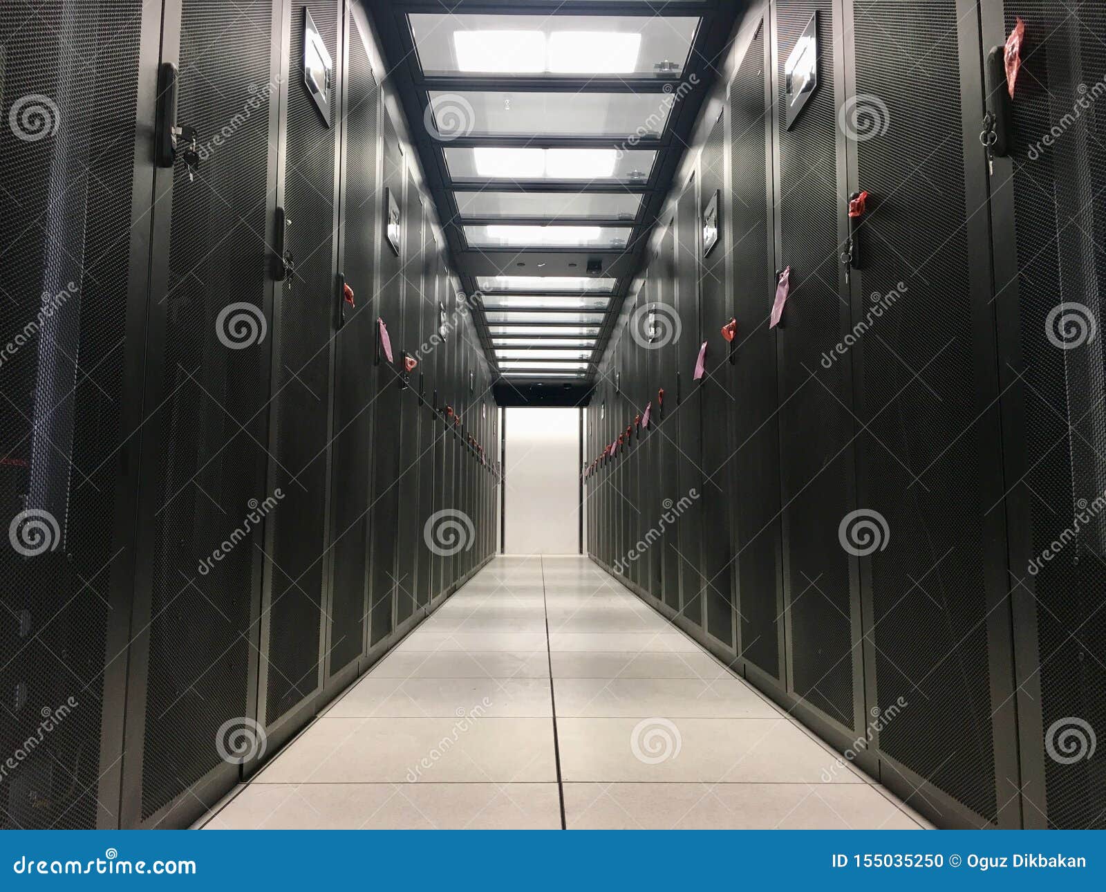 Modern Efficient Cold Aisle Data Center Room Stock Photo - Image of ...