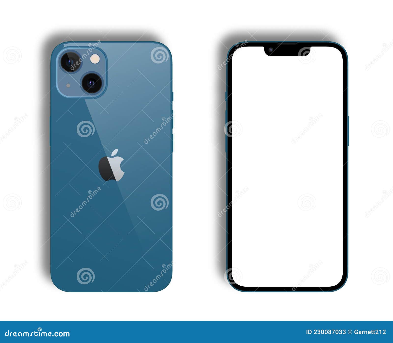 The New IPhone 13 in Blue Color from Apple Inc. the Layout of the ...