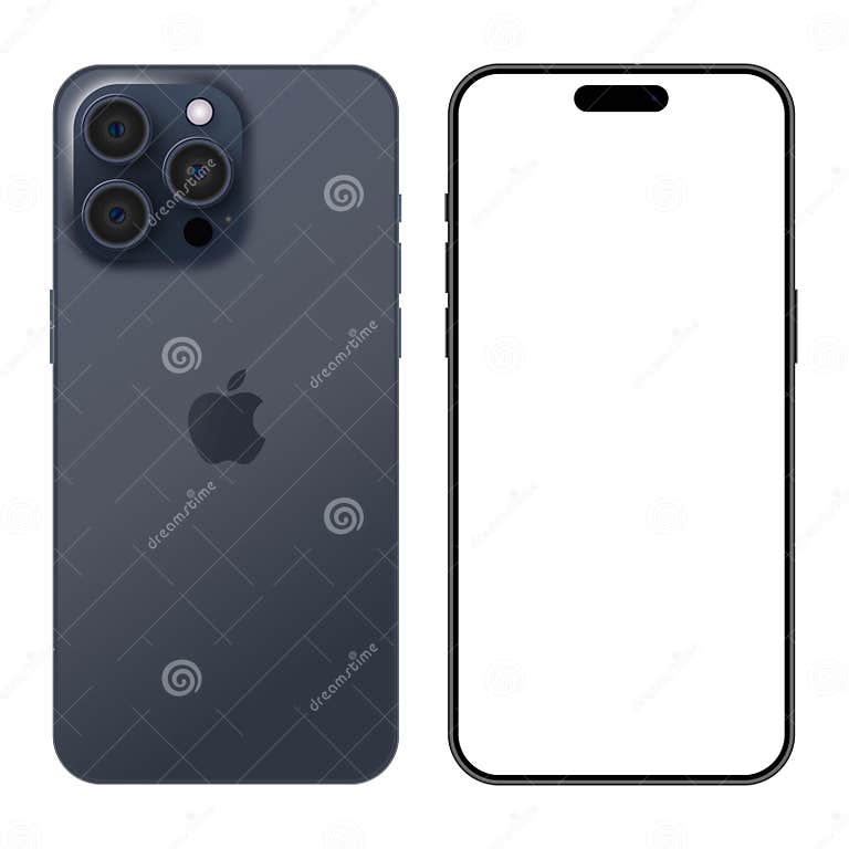 New IPhone 15 Pro Blue Titanium Phone Editorial Photography ...