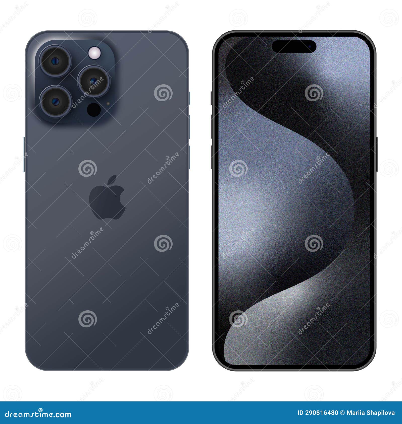 New IPhone 15 Pro Blue Titanium Smartphone Editorial Image ...