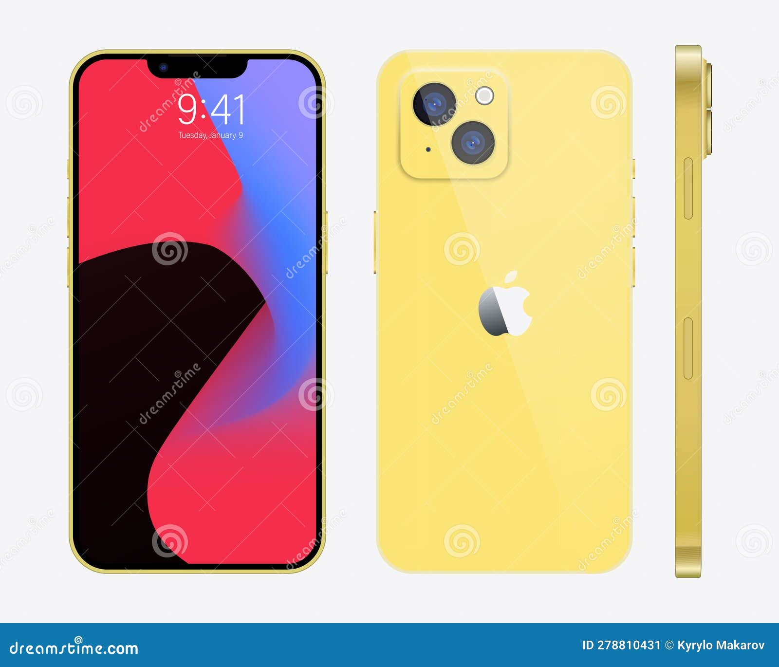 New IPhone 14 Pro or Pro Max by Apple Inc. Screen Iphone and Back Side ...