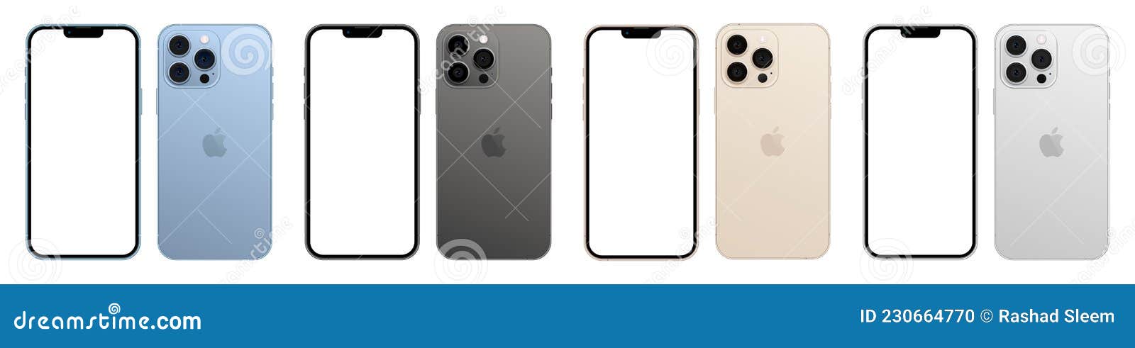 New IPhone 13 Pro Max in Four Colors Gold, Silver, Blue, Graphite ...