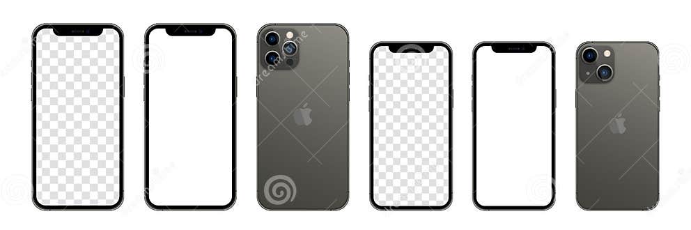 New IPhone 13, Pro Max, Mini Mock-up. Vector Realistic Iphone Screen ...