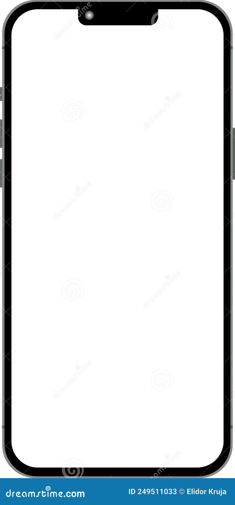 New IPhone 13 Pro Max Phone with Empty Screen, Vector Image Stock ...