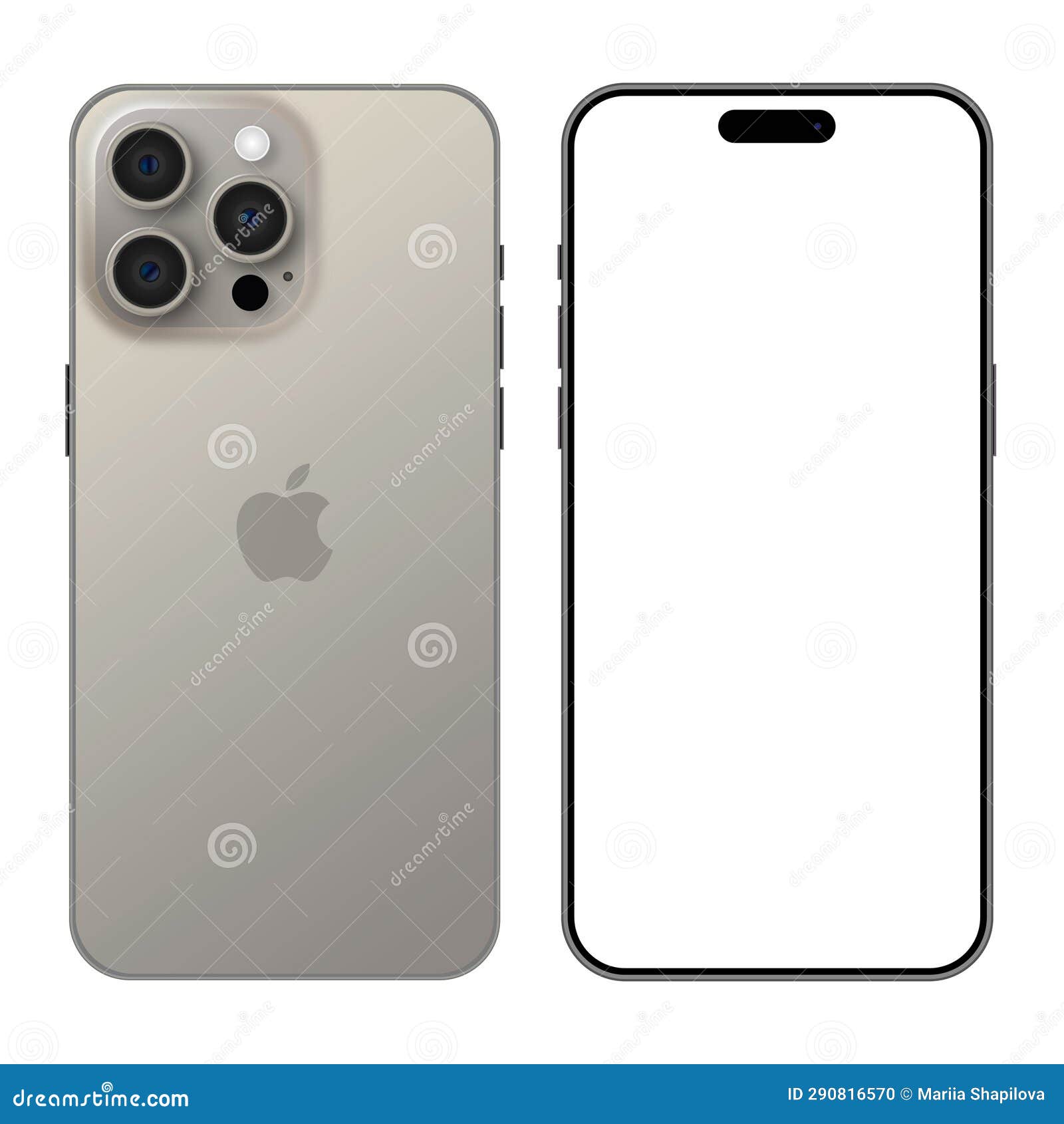 New IPhone 15 Pro Natural Titanium Phone Editorial Image - Illustration ...